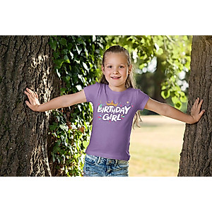 Birthday Girl Shirt Crown 1st First 2nd Two 3rd 4th 5th Toddler Birthday Outfit (Purple, 7 Years)