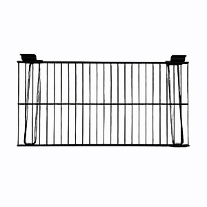 MIDO BROS. Slatwall Wire Metal Shelf Heavy Duty Adjustable Steel Slat Wall Mount Shelves for Garage Storage & Retail Display (24" x 12") Pack of 2 (Black)