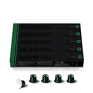 Nespresso Capsules OriginalLine, Capriccio, Medium Roast Espresso Coffee, 50 Count Coffee Pods, Brews 1.35oz (ORIGINAL LINE ONLY)