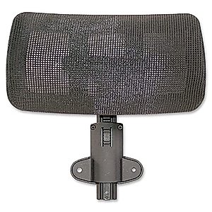 Lorell Hi-Back Chair Mesh Headrest,Ergonomic,Black