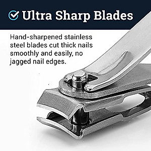 Clipper Genius Nail Clipper Set, 360 Degree Swivel Blade Nail Clippers for Men & Women, Designed to Trim with Precision, Lightweight Stainless Steel Fingernail & Toenail Trimmer, Compact Nail Cutter