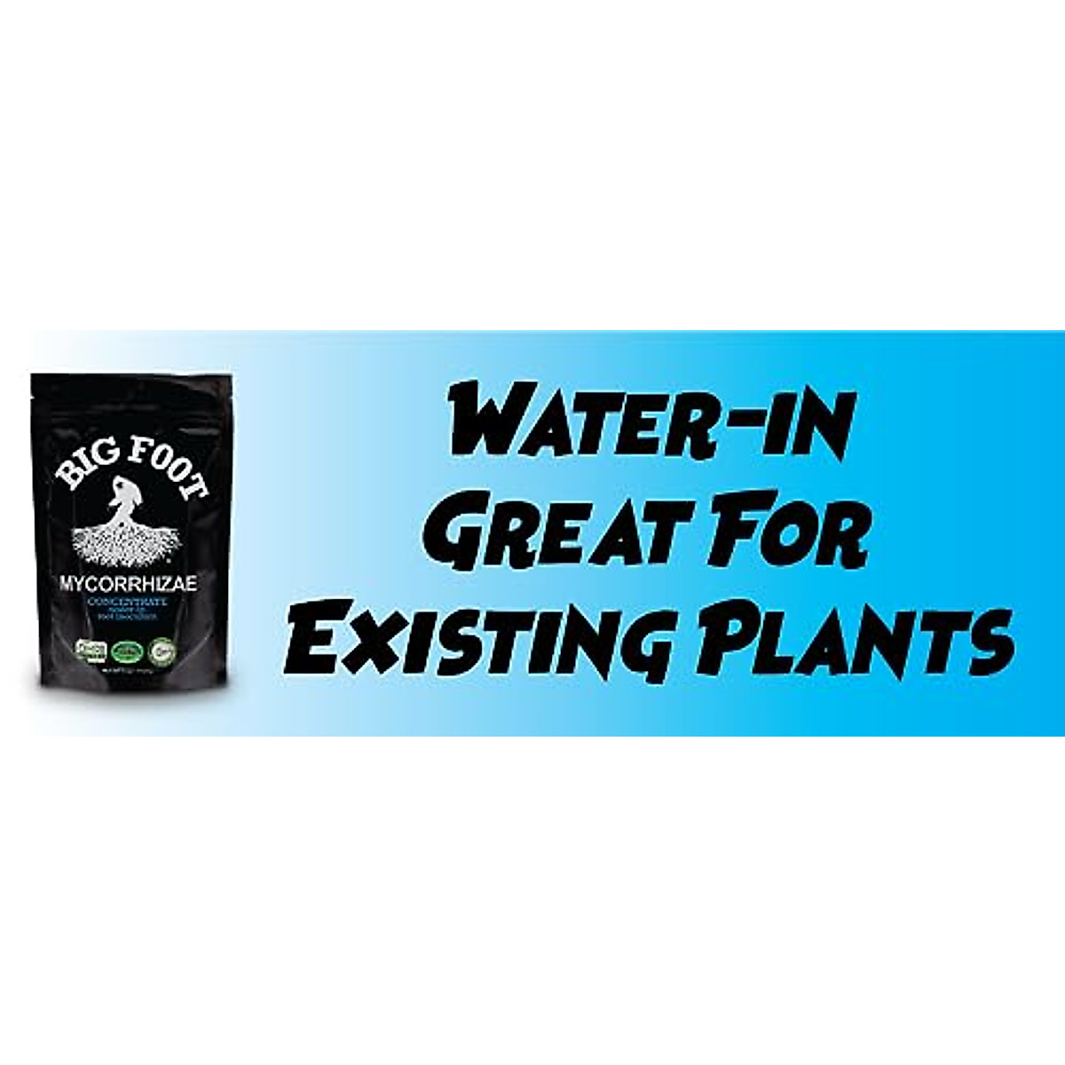 Big Foot Water-in Brew - Soil Drench and Organic Fertilizer | Mycorrhizae + Worm Castings + Kelp + Azomite,+ Biochar + Humic Acid - (8 oz)