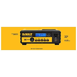 Dewalt 12V 30A Automotive Bench Battery Charger With 80A Engine Start