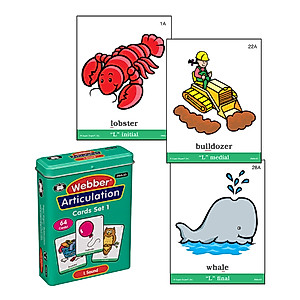 Super Duper Publications | Set of 7 Webber® Articulation Card Decks (Bundle Set 1) | Educational Learning Resource for Children | Flashcards for Speech Therapy