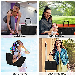 Essential Pal Neoprene Tote Bag, 3-in-1 Large Beach Tote – Zip-Top Waterproof, Tote Bag Great as a Beach Bag, Pool Bag, Boat Bag, Diaper Bag Tote – Neoprene Bag & Neoprene Purse w/Removable Base