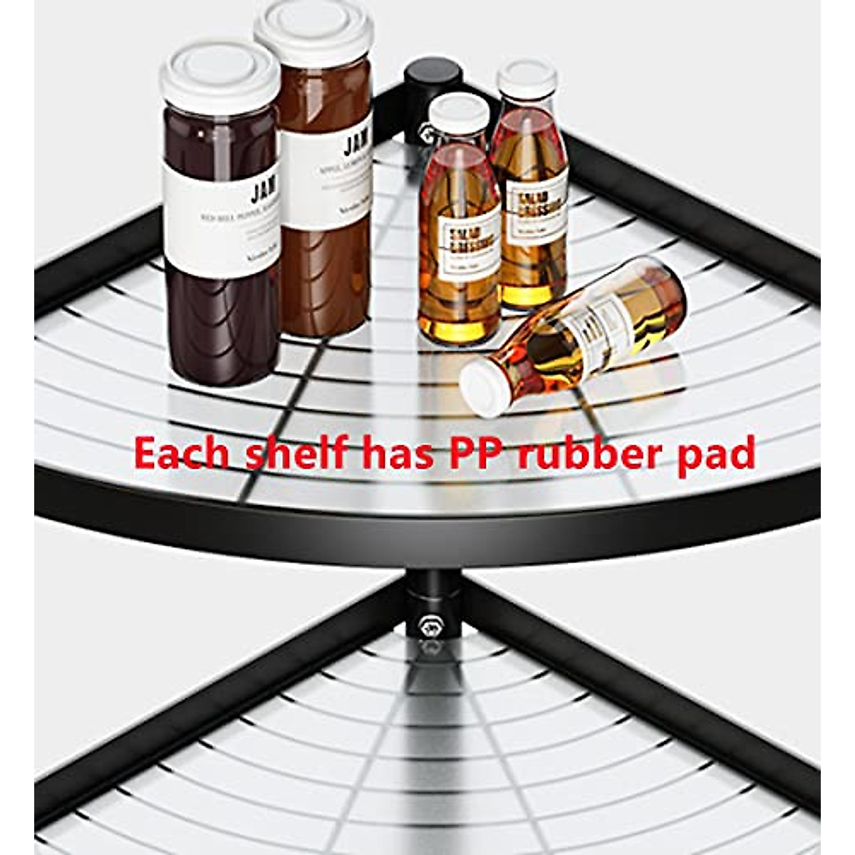 7-Tier Kitchen Corner Shelf Rack, Multi-Layer Pot Rack for Organizer Cookware Stand Stainless Steel Shelves Holder