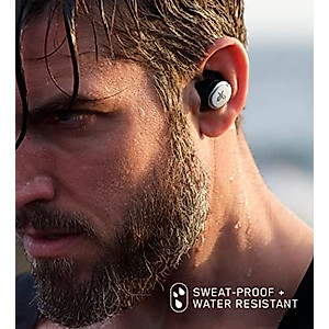 Jaybird RUN True Wireless Headphones for Running, Secure Fit, Sweat-Proof and Water Resistant, Custom Sound, 12 Hours In Your Pocket, Music + Calls (Jet) (Renewed)