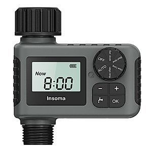Outdoor Garden Hose Faucet Timers, Programmable Water Sprinkler Timer with Rain Delay/Manual/Automatic Drip Irrigation and Lawn Watering System for Yard, 1 Outlet