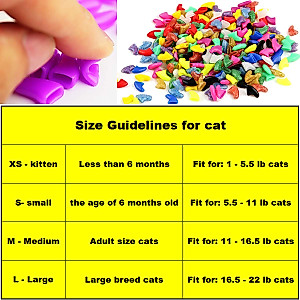 VICTHY 140pcs (14 Colors) Cat Nail Caps, Cat Claw Covers Cat Nail Covers with Adhesives and Applicators (Small)