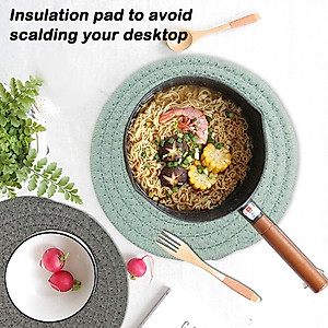 4 Pcs Cotton Thread Weave Hot Pot Holders, AIFUDA Multi-use Hot Mats Non-Slip Stylish Coasters Insulation Hot Pads Trivet for Cooking and Baking