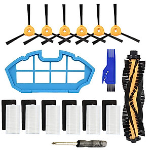 Replacement Parts for Ecovacs DEEBOT N79 N79S DN622 DN622.11 500 N79w N79se Robotic Vacuum Cleaner - Main Brush,Filter,Side Brush Accessory Kit