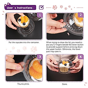 HANSGO 50PCS Individual Cupcake Containers, Single Clear Cupcake Boxes Cupcake Holders Individual Cupcake Carriers with Dome Lids for Cupcake Muffin Parties