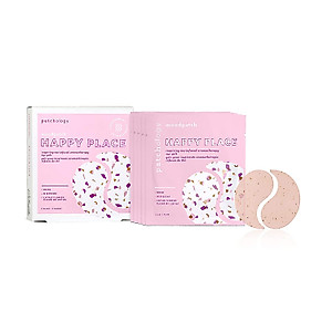 Patchology Happy Place Under Eye Patches - Overnight Anti-Aging Eye Masks for Dark Circles, Puffy & Eye Bags, & Wrinkles - Brightening & Depuffing Skin Care Eye Pads for a Youthful Glow (5 Pairs)