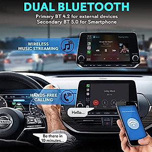 PyleUsa Wireless CarPlay Android Auto Multimedia Video Box,4GB RAM 64GB ROM,2.4GHz,5GHz Dual Band WiFi BT,Octa Core 64Bit,4K Full HD,H.265,USB3.0 Android Box,Screen Mirroring, Install Android Apps
