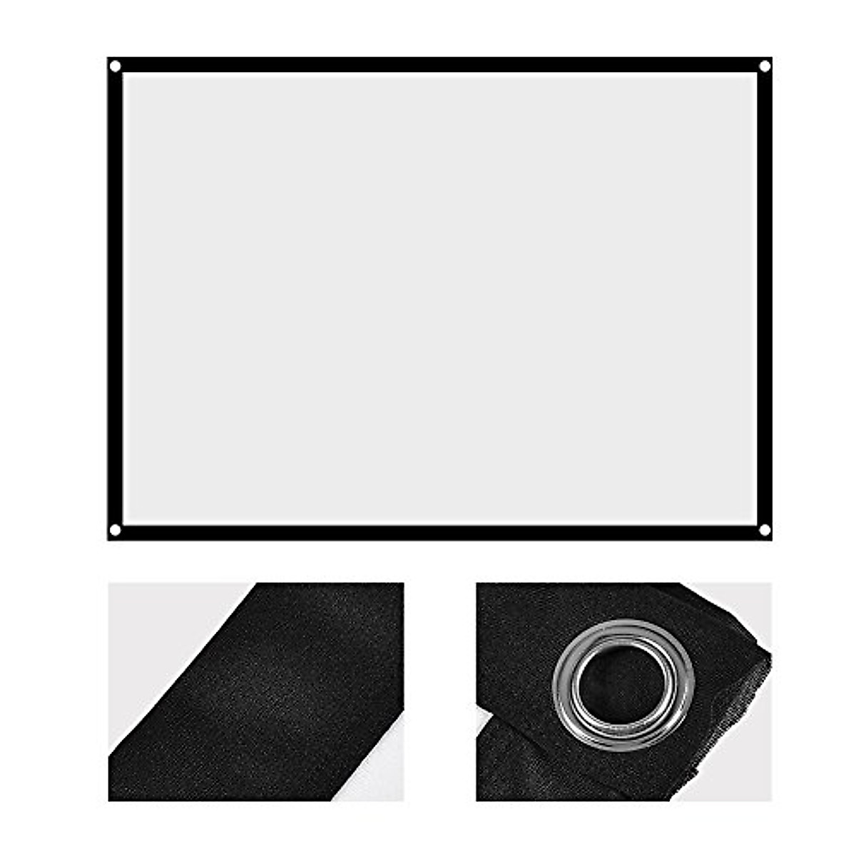 Yosoo Health Gear Portable Projector Screen, Foldable Anti-Crease Projector Movie Screen for Home Outdoor Indoor(100 Inch)
