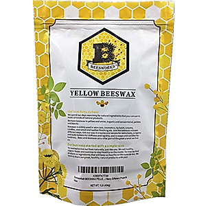 Beesworks Beeswax Pellets, Yellow, 1lb-Cosmetic Grade-Triple Filtered Beeswax (1)