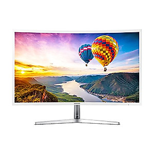 New Samsung 32" Full HD Curved Screen LED TFT LCD Monitor Glossy White MagicBright FreeSync Technology Eco Saving Plus Eye Saver DisplayPort HDMI (LC32F397FWNXZA)
