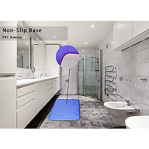 iMaylex Soft Memory Foam Bath Rug, Absorbent Luxury Bath Rug Mat, Quick Dry Bath Mat for Front Floor of Bathtub, Shower Floor and Toilet, Royal Blue, 24" x 16"