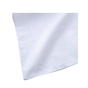 Mens White Cotton 100% Cotton handkerchiefs Pack 3PCS