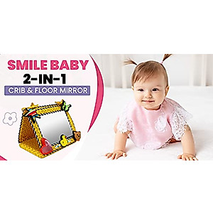 Smile, Baby 2-in-1 Crib & Floor Mirror