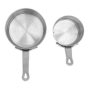 2pcs Stainless Steel Mini Sauce Pan, Cooking Sauce Cup with Handle Sauce Cooking Pot for Home Restaurant Grocery Store Banquet Outdoor Picnic