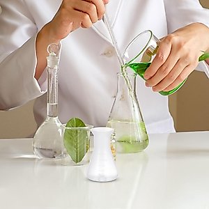 Baluue Erlenmeyer Flask 50ml Laboratory Conical Flask Plastic Erlenmeyer Flask Narrow Neck Clear Conical Flask with Scale for Laboratory School Educational Learning