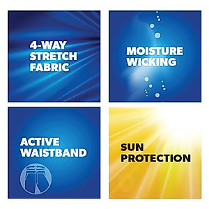 PGA TOUR Men's Flat Front Comfort Stretch 5 Pocket Golf Pant, Dk Grey Heather, 38W x 32L