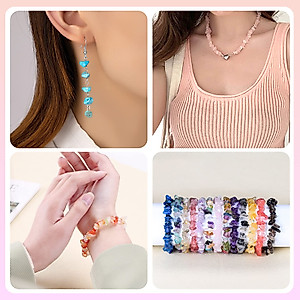 Naler 800Pcs 25 Colors Crystal Beads for Jewelry Making, Crystal Gemstone Beads Ring Making Kit with Supplies for DIY Craft Jewelry Bracelet Necklace Ring Making