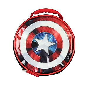 Marvel Captain America Shield Shiny Optical Illusion Insulated Lunch Box Bag Tote