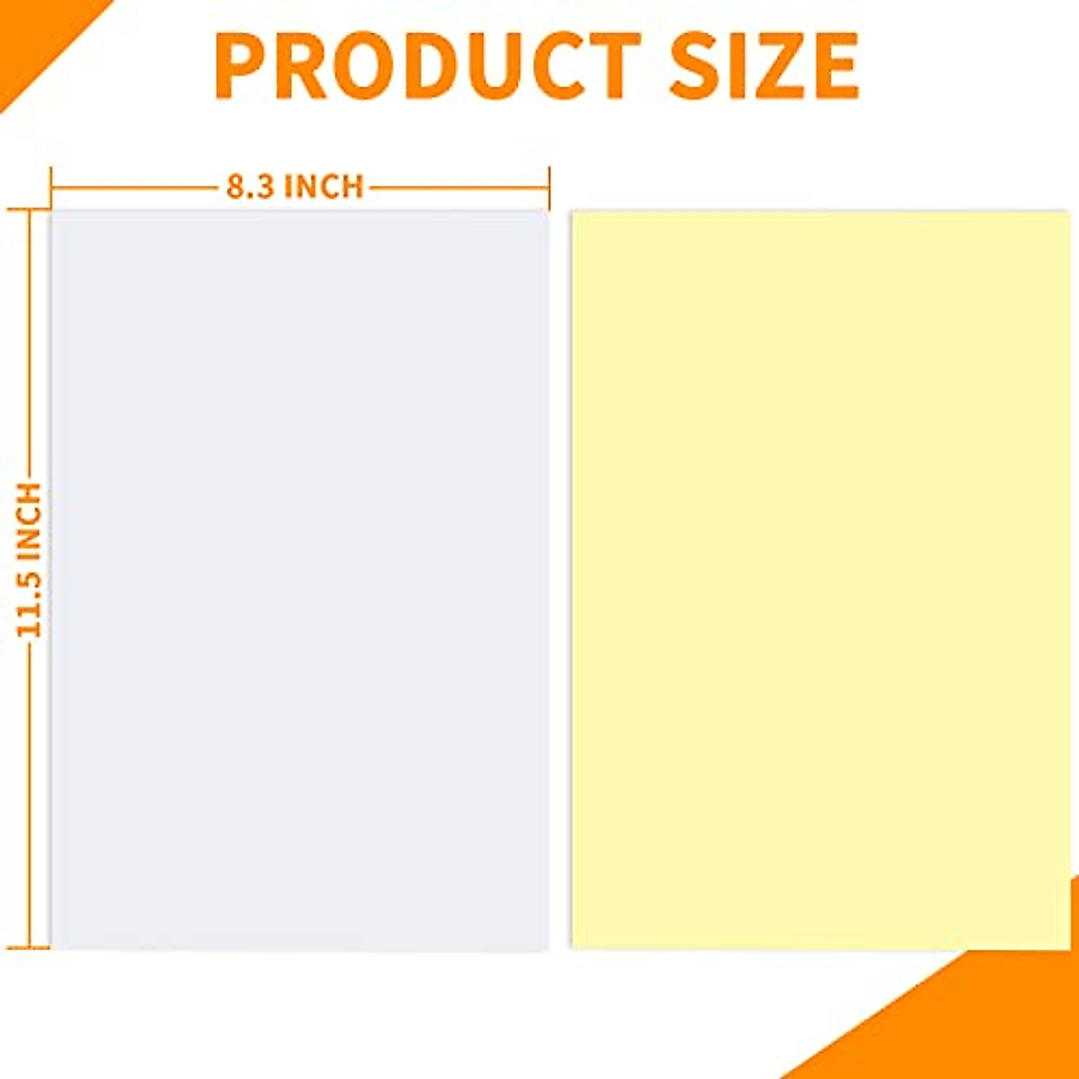 22 Sheets Clear Double Sided Adhesive Tape Sheets for Craft,A4 Size Super Strong Sticky Tumbler Tape Sheets 8.3x11.5 Inch with 0.1mm Thickness for DIY Art/Craft/Home Decorative Tape with Yellow Liner