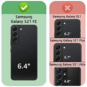 XcaseBar for Samsung Galaxy S21 FE Wallet case with Zipper Credit Card Holder【RFID Blocking】, Flip Folio Book PU Leather Phone case Shockproof Cover Women Men for Samsung S21FE case Blue Green