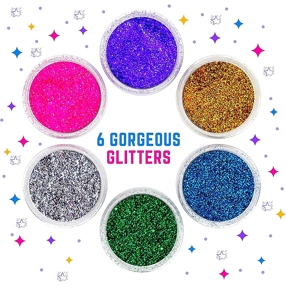 GirlZone Temporary Glitter Tattoos Kit for Girls, 33 Fun Pieces in 1 Sparkly Glitter Tattoos for Kids Kit, Easy to Apply and Remove Glitter Tattoo Kit for Kids Creative Playtime and Dress Up Parties