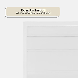 Cordless Roman Shades for Windows - 29 Inch Width x 64 Inch Length (White) - Blackout Polyester Window Privacy Blinds for Bedroom, Kitchen & Dining Room by Achim Home Décor