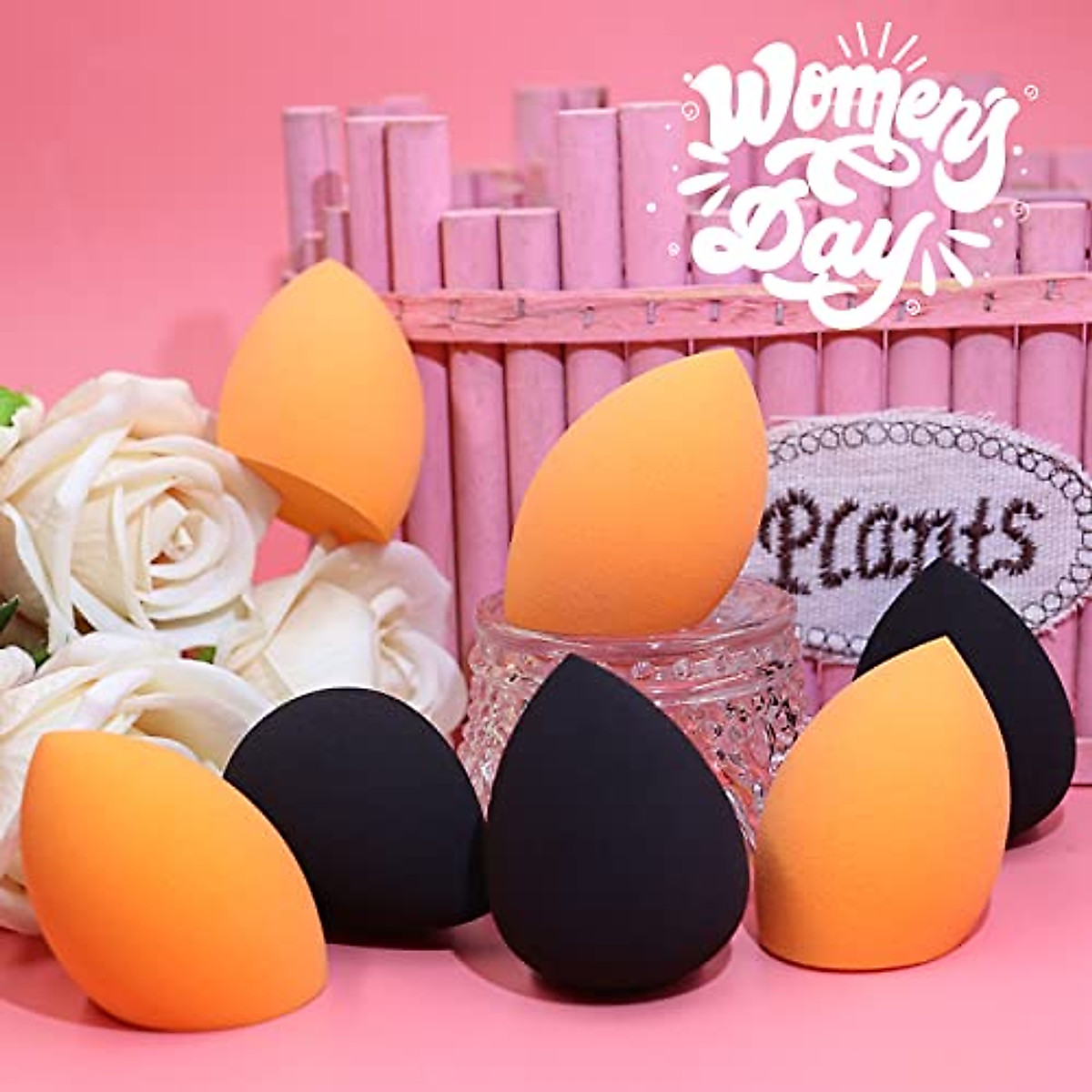 BEAKEY Makeup Sponge, 10 Pcs Latex-free and Vegan Beauty Sponge, Make up Sponge for Face Cream, Liquid Foundation & Powder Application