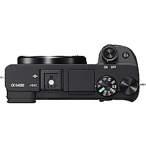 Sony a6400 Mirrorless Camera with 16-50mm + 55-210mm Lenses, 128GB Extreem Memory,.43 Wide Angle & 2X Lenses, Case. Tripod, Filters, Hood, Spare Battery & Charger, Editing Software Kit -Deluxe Bundle