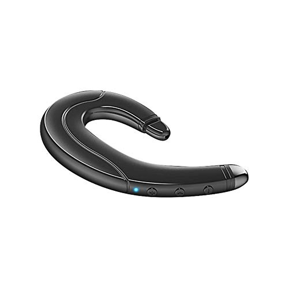 Wireless Bluetooth Headphone，Bone Conduction Ear Hook Bluetooth 5.0 HiFi Stereo Wireless Earphone Headset Deep Bass Built-in Mic,for Running/Gaming/Workout Black One Size