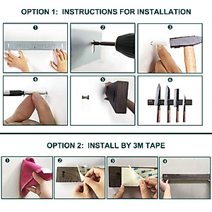 FINDKING 5Pcs Knife Set Dynasty series-3 layer 9CR18MOV clad steel w/octagon handle Chef's Knife with 18'' Acacia Wood Magnetic Knife Strip