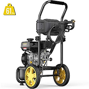 High Power Gas Pressure Washer, 3200PSI at 2.4GPM Power Washer, 25-feet Hose, Portable, Stable，Industrial Style.Black