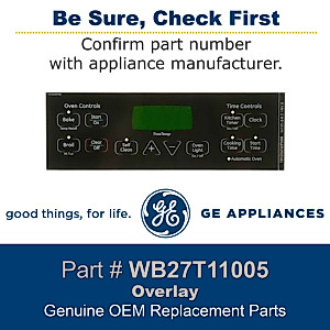 General Electric WB27T11005 Range/Stove/Oven Overlay , Black