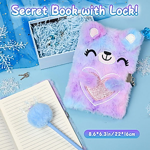 Golray Frozen Toys for Girls Kids Elsa Gift 6 7 8 9 10 Years Old, Light Up Pillow Stationery Plush Lock Diary Water Cup Fluffy Accessories Teen Princess Toy Christmas Birthday Gift for Girl Age 6+