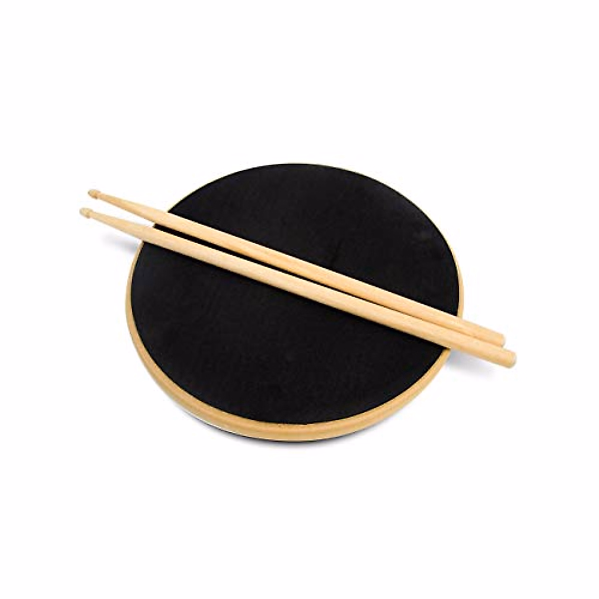 15.7" Double Sided Silent Drum Practice Pad & 16" Drumstick Set by Trademark Innovations