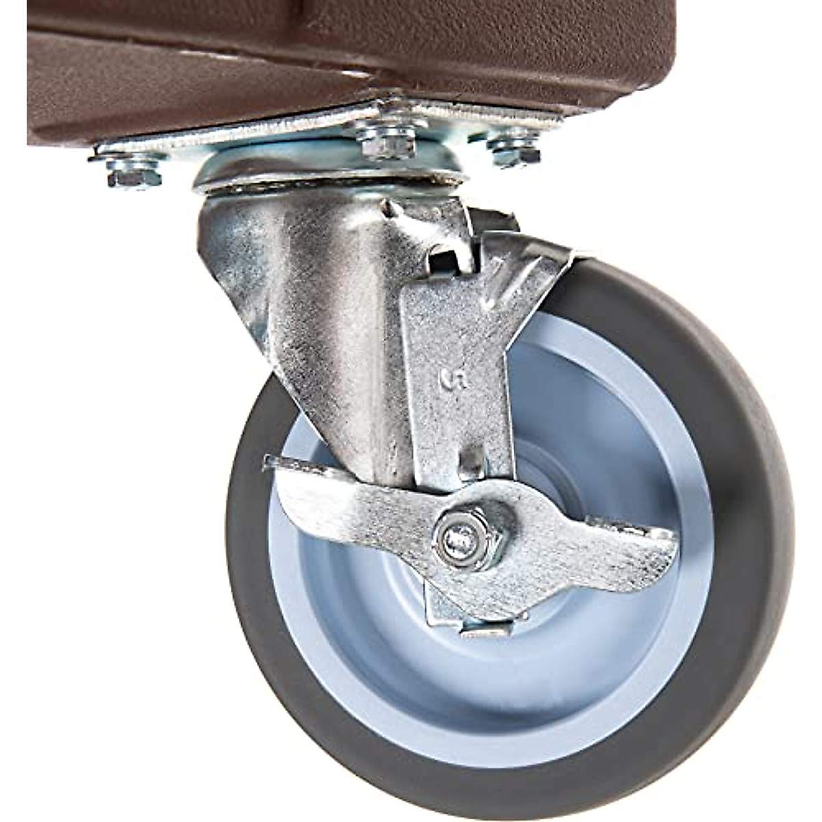 Carlisle FoodService Products Cateraide Plastic Insulated Dual Capacity Food Pan Carrier With Dolly, 10 Pan Capacity, 50 Inches, Brown