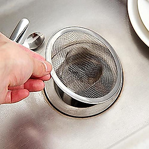 10pcs Mesh Sink Strainer, 4.5" Diameter Stainless Steel Slop Basket Filter Trap, Metal Kitchen Drain Strainer, Hair Basket Drain - Fits Most Kitchen Sinks, Bathroom Sinks,Shower Drains,Floor Drain