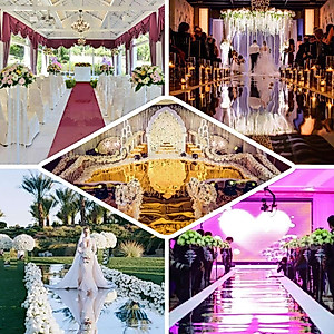 Efavormart 3ftx65ft White Glossy Mirrored Wedding Aisle Runner, Non-Woven Red Carpet Runner - Prom, Hollywood, Glam Parties