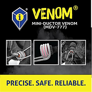 Induction Innovations - The Original Mini-Ductor Venom (MDV-777) - Handheld Induction Heater with 3 Basic Coils, Carrier Case & Manual for Safe & Damage-Free Removal of Seized Nuts, Bolts & More