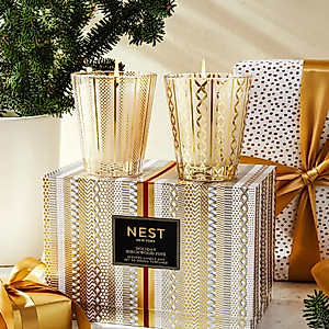 NEST New York Scented Classic Candle Set - Includes Holiday (8.1 oz) + Birchwood Pine (8.1 oz) - Up to 60-Hour Burn Time - Reusable Glass Vessel