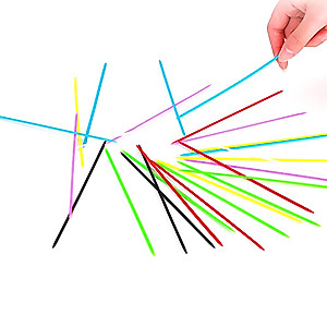 YANQINQIN Colorful Pick Up Sticks,Toys for Fun Family Parent-Child Games 6.3Inch Long, Nostalgic Games