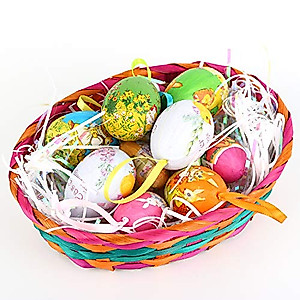 Kolewo4ever 1LB basket filler Iridescent Paper Shred Filler Shreds Plastic Paper Shred Filler Gift Basket Filler for Easter Gift Wrapping & Basket Filling DIY Crafts Supplies Accessories