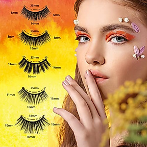Magnetic Eyelashes with Eyeliner and Tweezers,5 Pairs Reusable Magnetic Lashes,3D&5D False Fake Eyelashes Natural Look with Applicator and Eyeliner,Waterproof Liquid Liner No Glue Needed