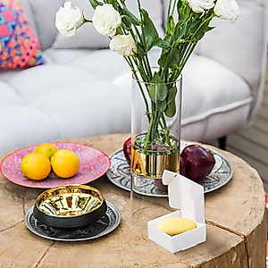 Sdootjewelry Small Gift Boxes, 1.57’’ × 1.57’’ × 0.98’’ Kraft Gift Boxes Bulk, 100 Pack Ring Boxes Bulk, Small Cardboard Boxes for Jewelry Packaging, White